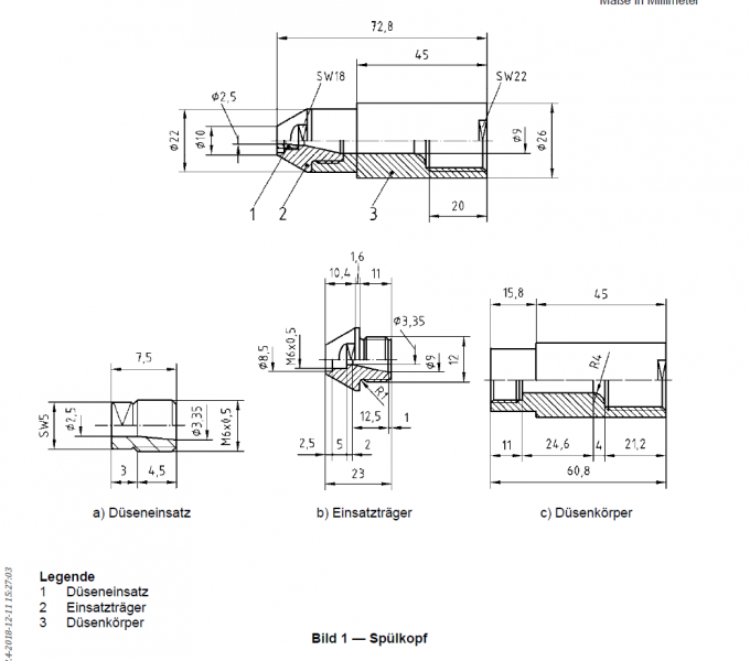 DIN 19523 Figure 1 Ceramic Nozzle For Determination Of Jetting ...