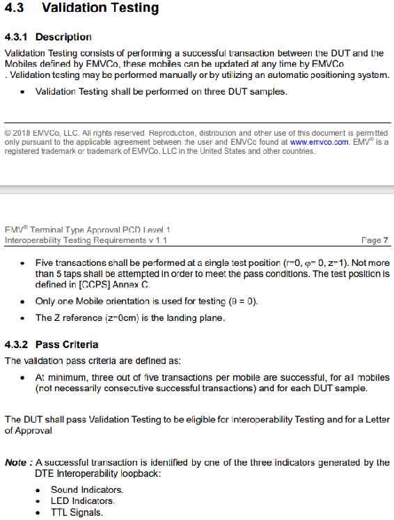 Emvco Terminal Product Interoperability Test System / Emvco L1 ...