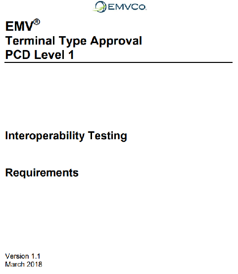 Emvco Terminal Product Interoperability Test System / Emvco L1 ...
