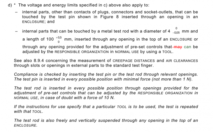 4mm Diameter IEC 60601-1-Test Rod for Electrical Safety Testing