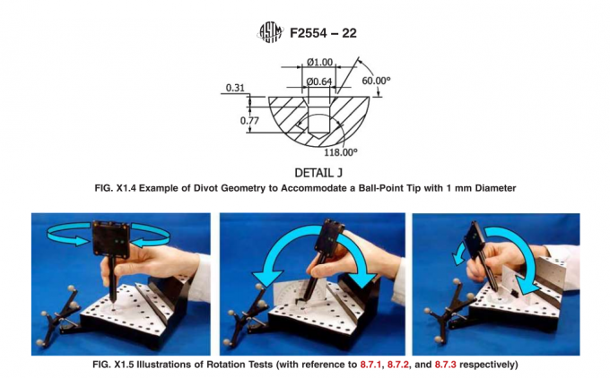 ASTM F2554 22 Phantom Evaluating Tracking Accuracy Of A System