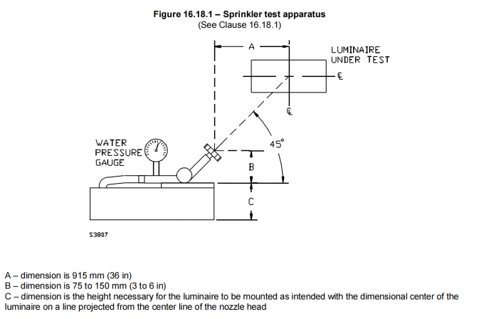 UL 1598 Sprinkler Test Apparatus with Aluminum Shelf