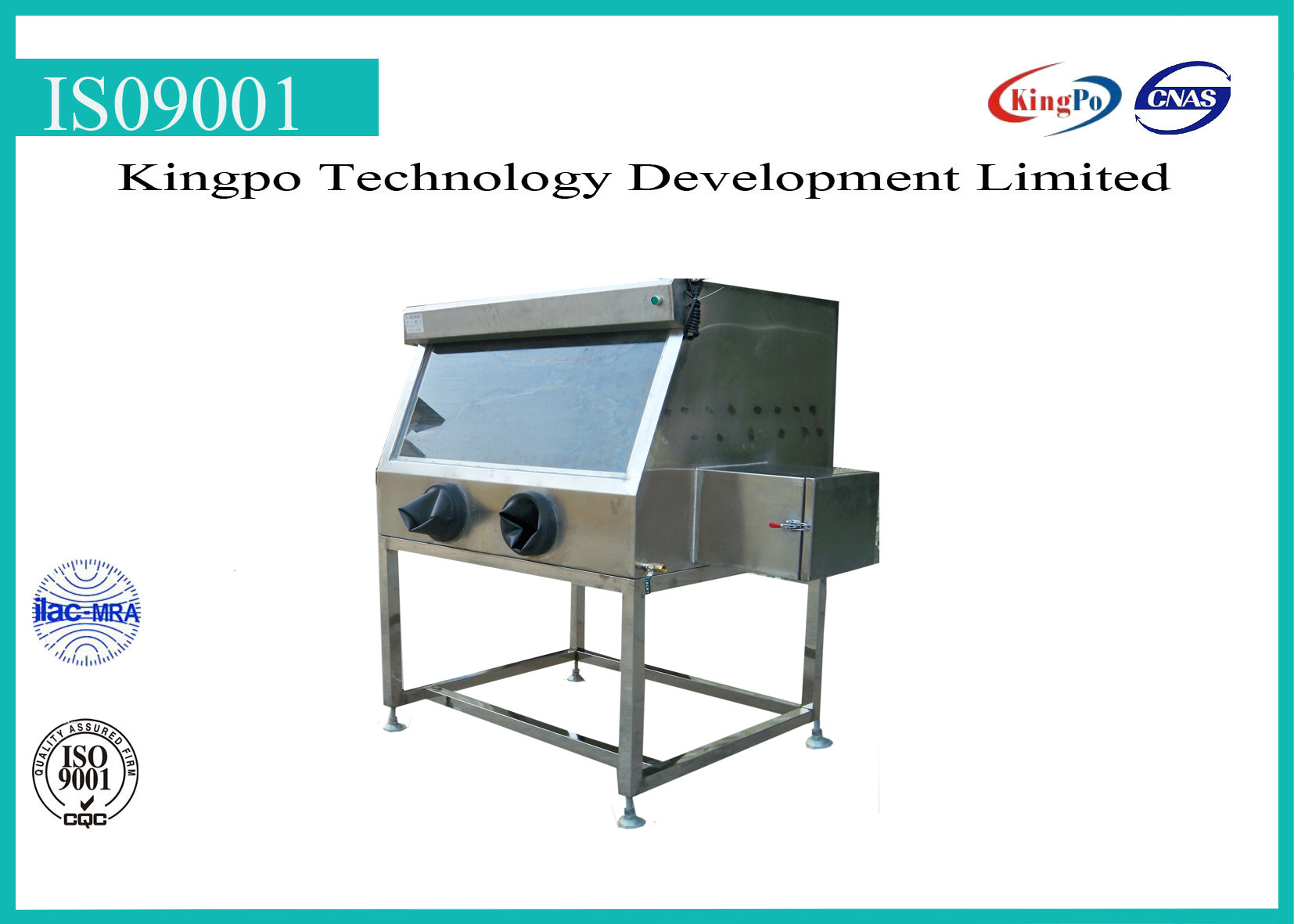 Lab Electrical Safety Test Equipment , Stainless Steel Glove Box Chamber